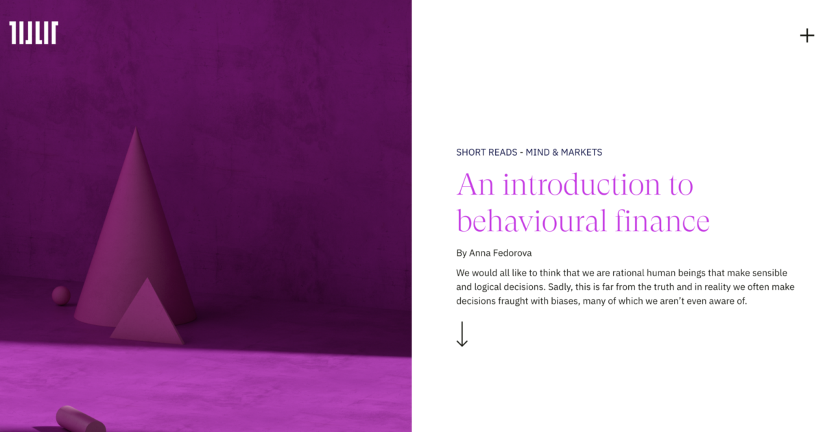 An introduction to behavioural finance - TILLIT