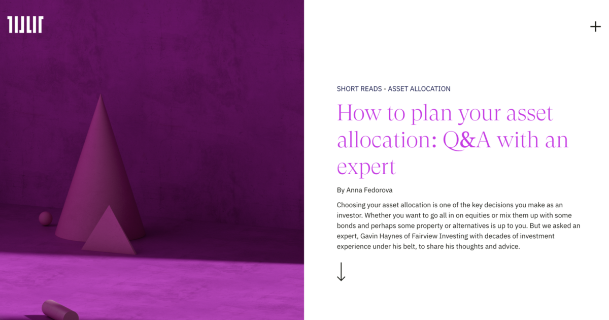 How to plan your asset allocation - Q&A with an expert - TILLIT